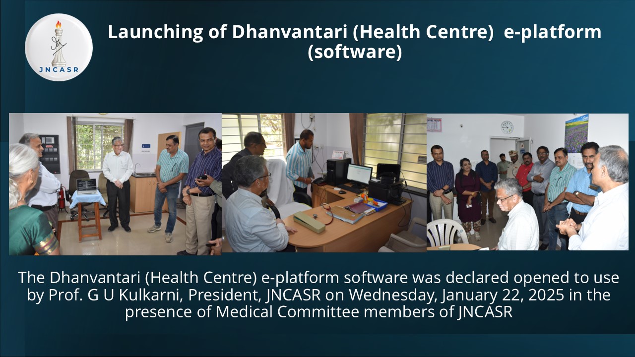 Launching of Dhanvantari (Health Centre) e-platform (software) | Official website of Jawaharlal ...